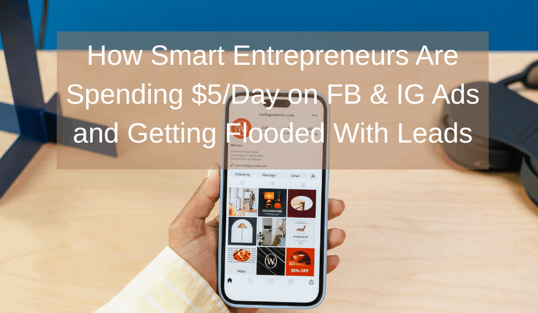 How Smart Entrepreneurs Are Spending $5/Day on FB & IG Ads and Getting ...